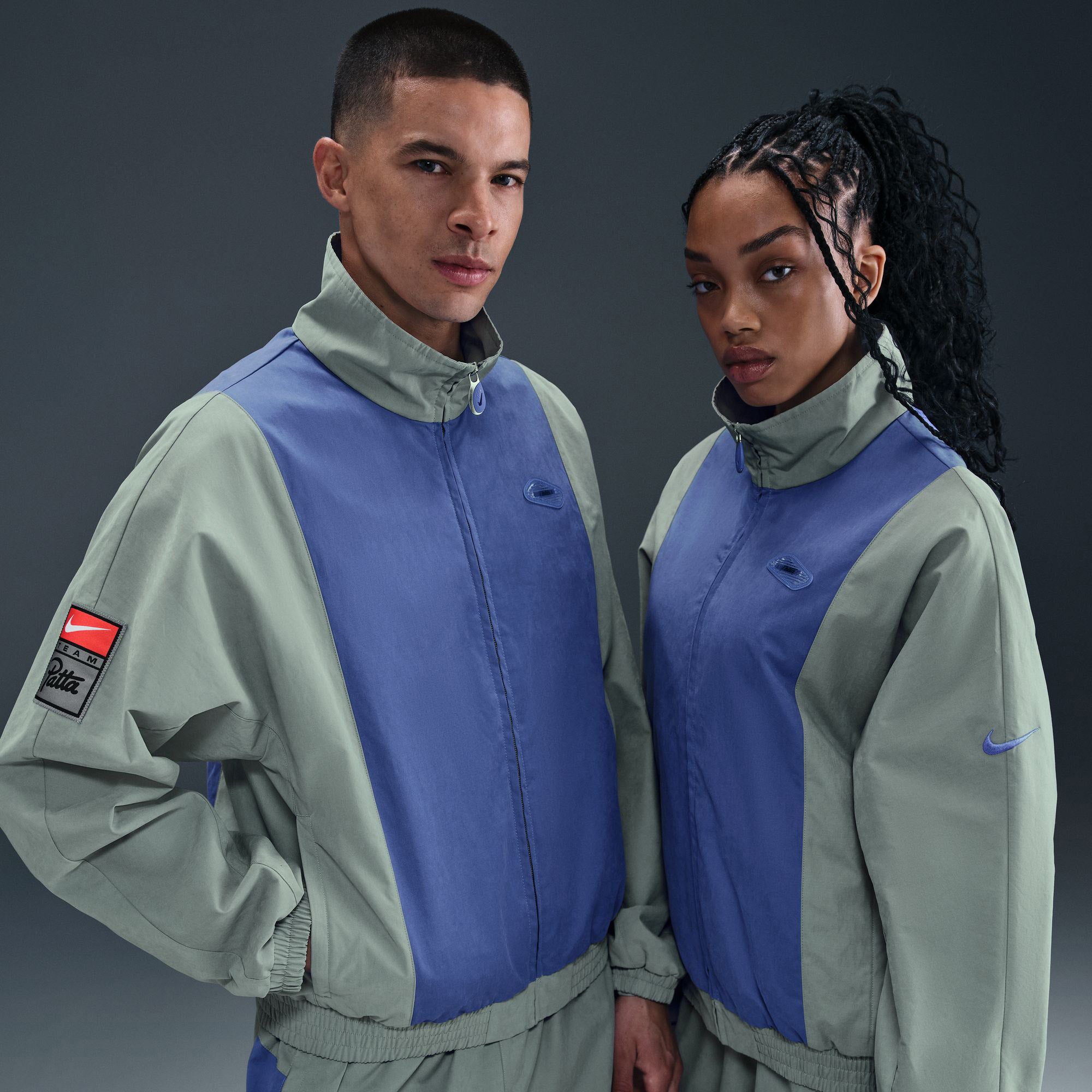 Nike x Patta Track Jacket 'Particle Grey/Sapphire'